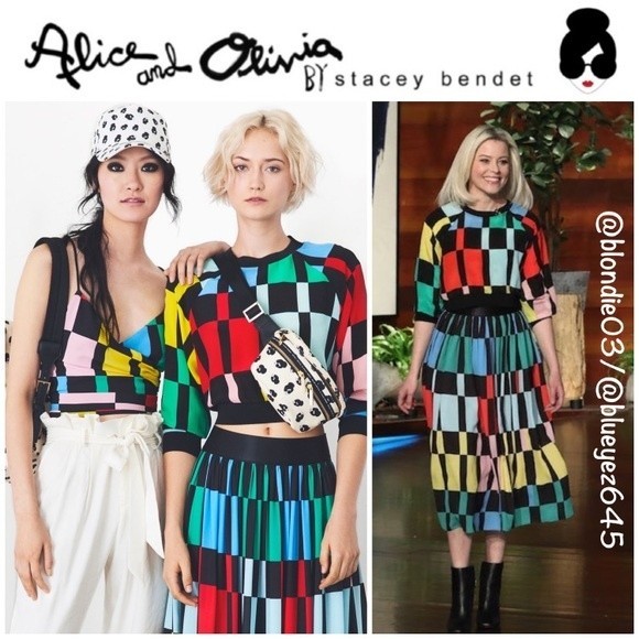 Alice + Olivia | Tops | Alice Olivia Calvin Colorblock Top M | Poshmark